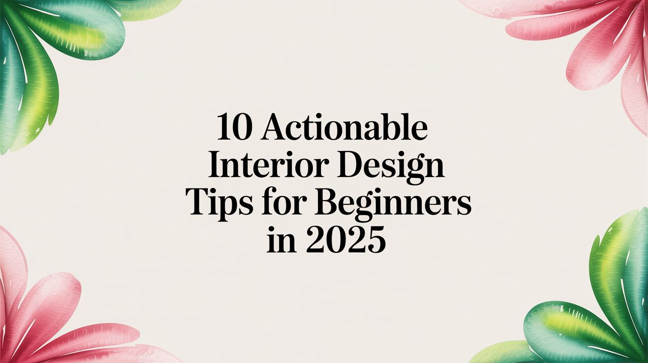 10 Actionable Interior Design Tips for Beginners in 2025 – Fluent Trends