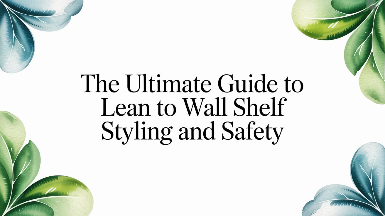 The Ultimate Guide to Lean To Wall Shelf Styling and Safety – Fluent Trends